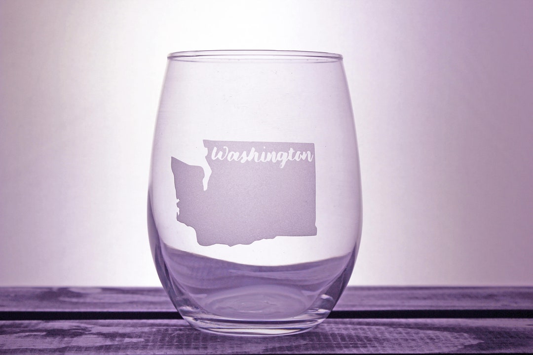 Washington State - Glassware - Wine Glass - Seattle - State Love - Gift ...