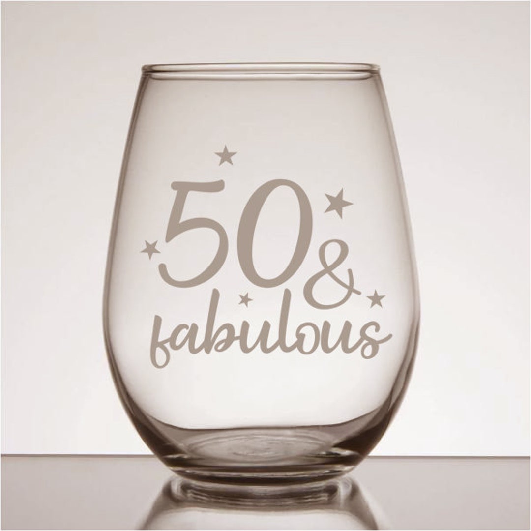 50 and Fabulous - Fab Fifty - Engraved - Gift Ideas - Personalized ...