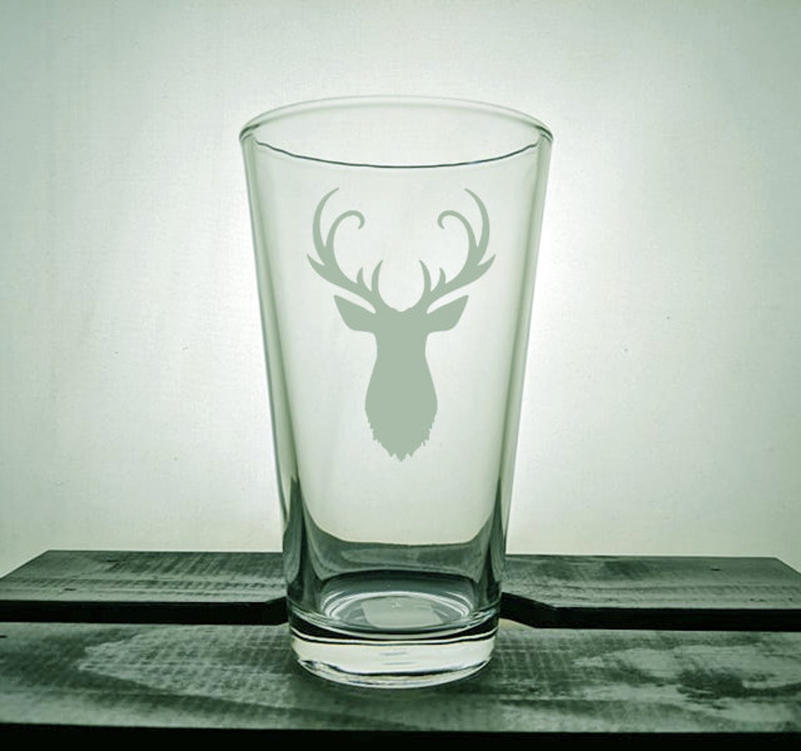 Deer Glass - Hunting Glassware - Great Outdoors - Camping - Pint ...