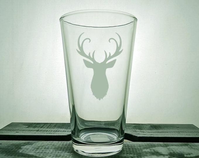 Deer Glass - Hunting Glassware - Great Outdoors - Camping - Pint ...