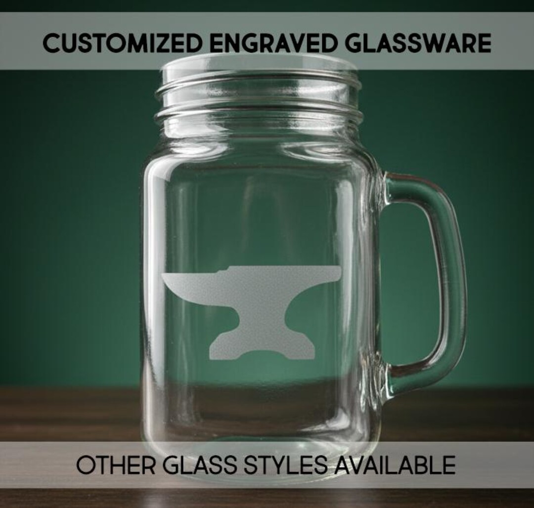 Anvil Glass - Blacksmith Glassware - Pint - Pilsner - Customized ...