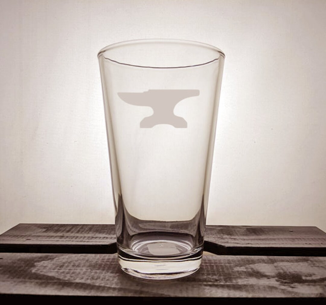 Anvil Glass - Blacksmith Glassware - Pint - Pilsner - Customized ...