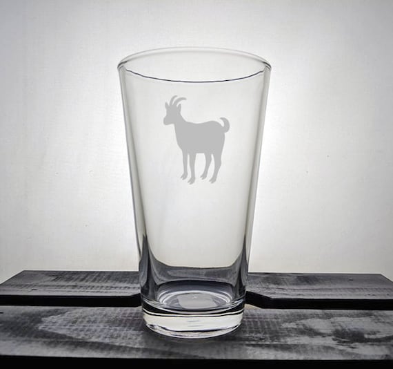 Goat Glass Silhouette Farm Animal Engraved Etched - Etsy