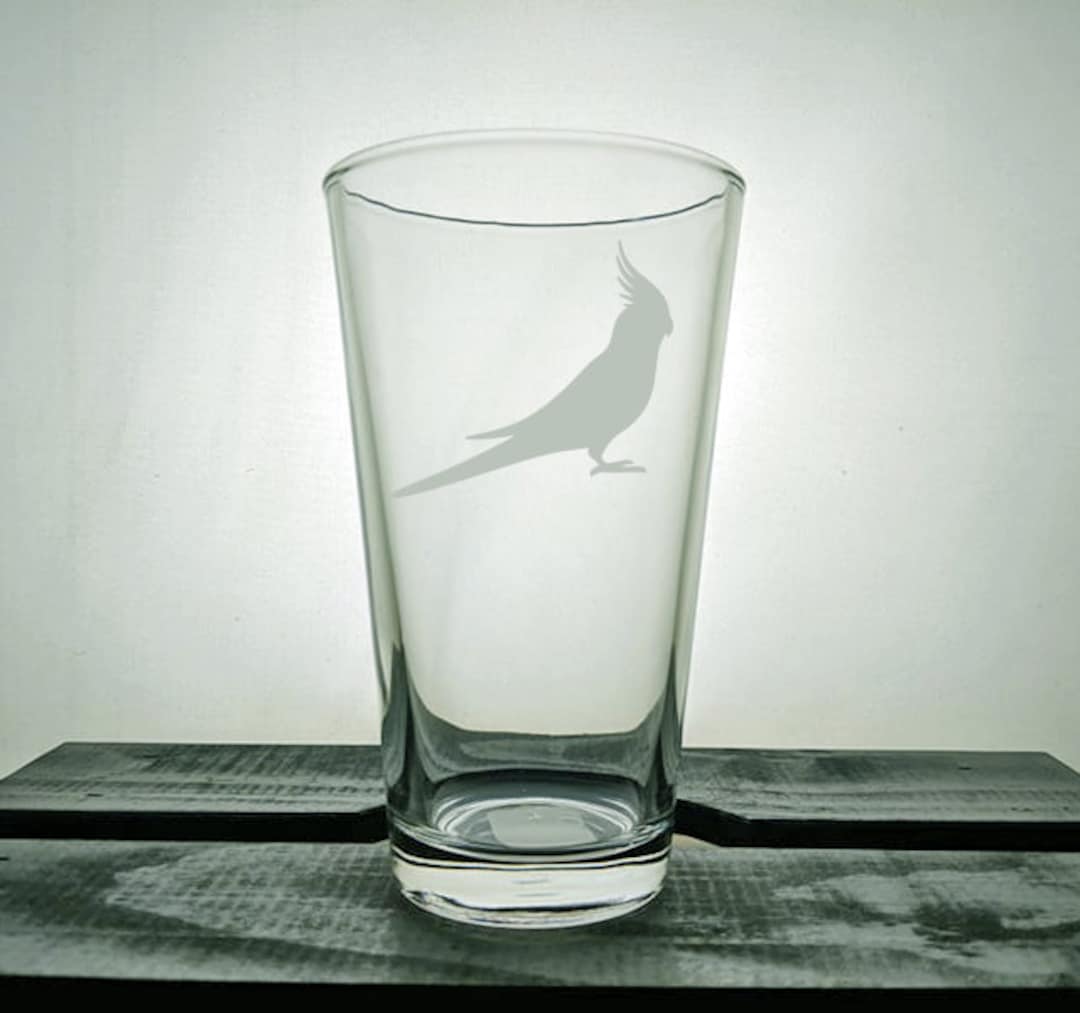 Cockatiel Glass - Bird Glassware - Avian - Bird Lover - Animals ...