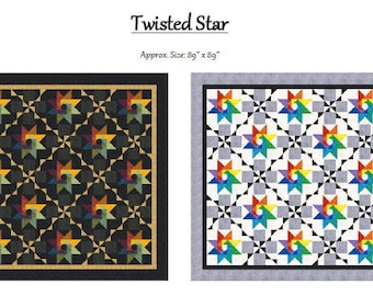 Twisted Star Pdf Quilt Pattern - Etsy