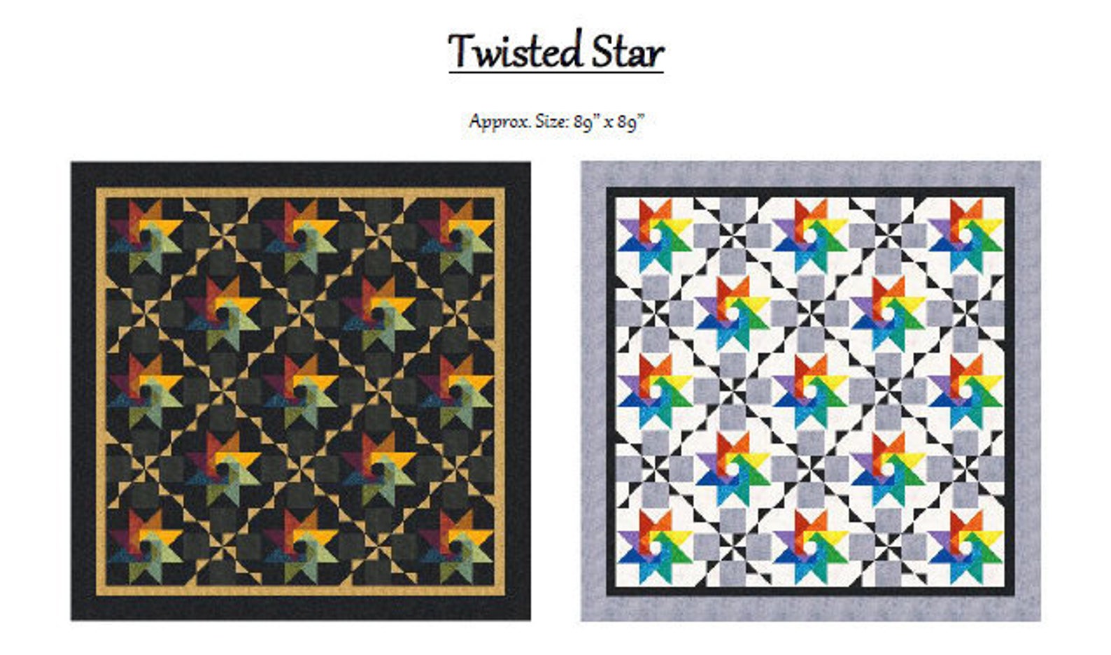 Twisted Star Quilt Pattern - Etsy