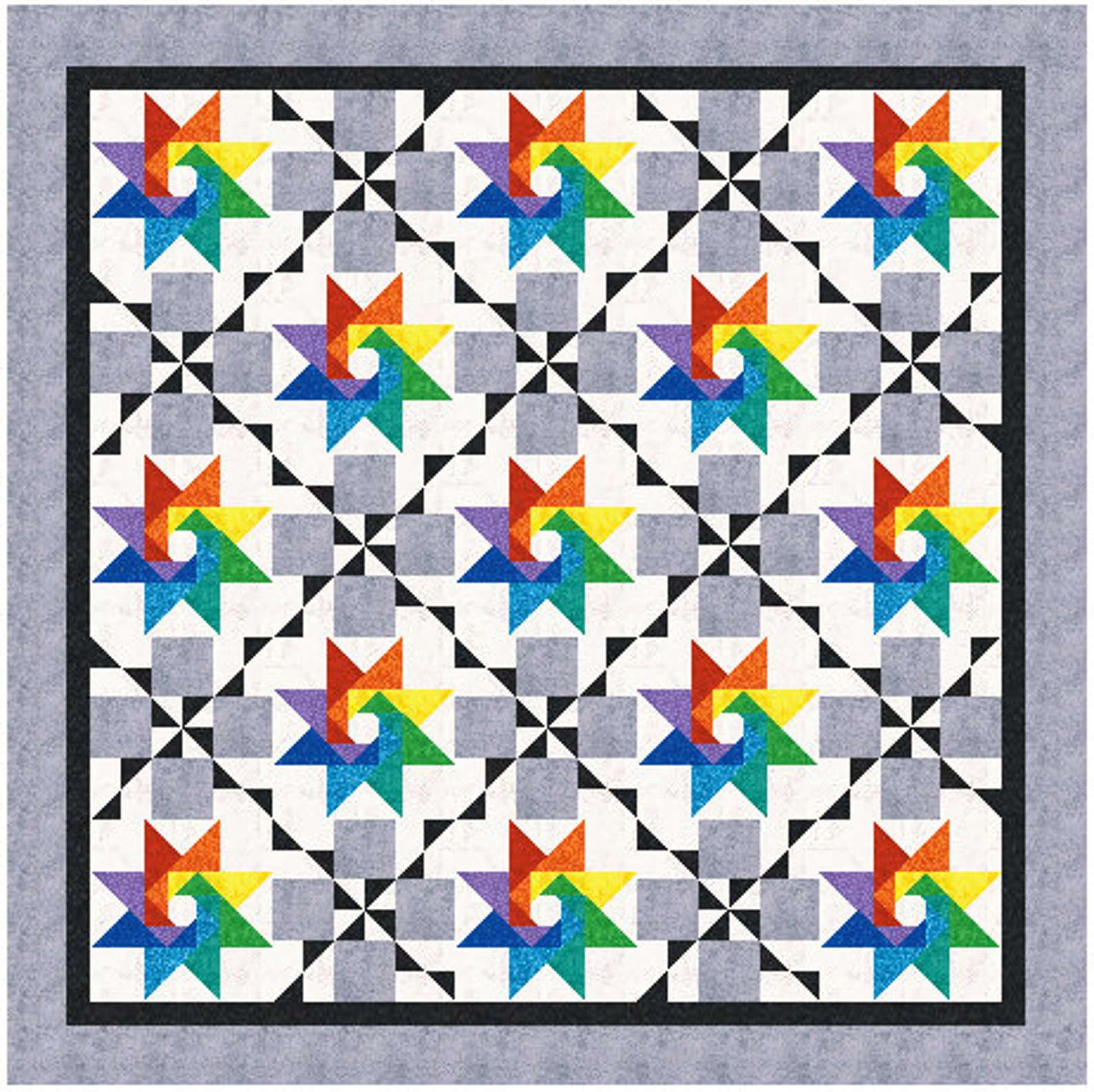 Twisted Star Quilt Pattern - Etsy