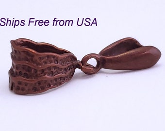 Small Simple Bails Handmade in Sterling Silver, Copper, Oxidized Copper ...