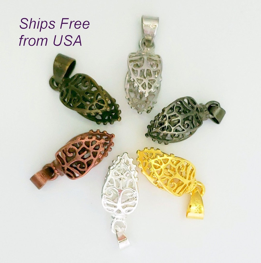 Sample Pack Large Filigree Pinch Bails pkg of 12 Ships From WI, USA - Etsy