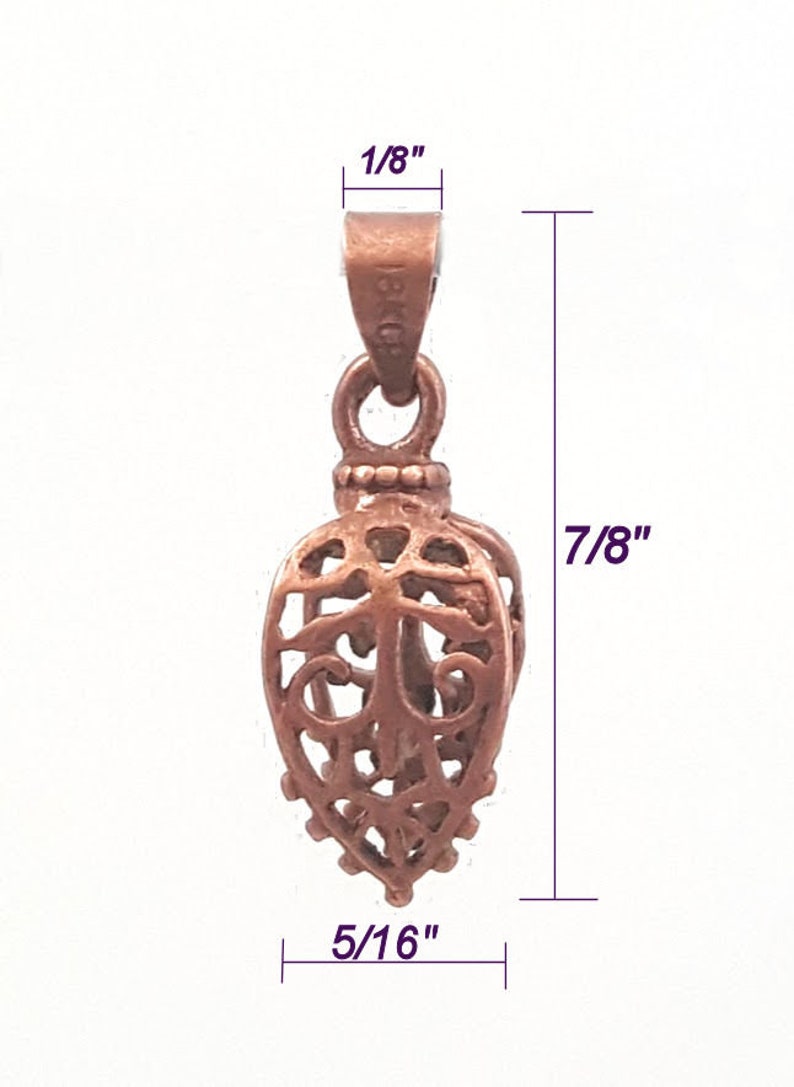 Pinch Bails qty 5-15 Copper Color Large Filigree Pendant - Etsy