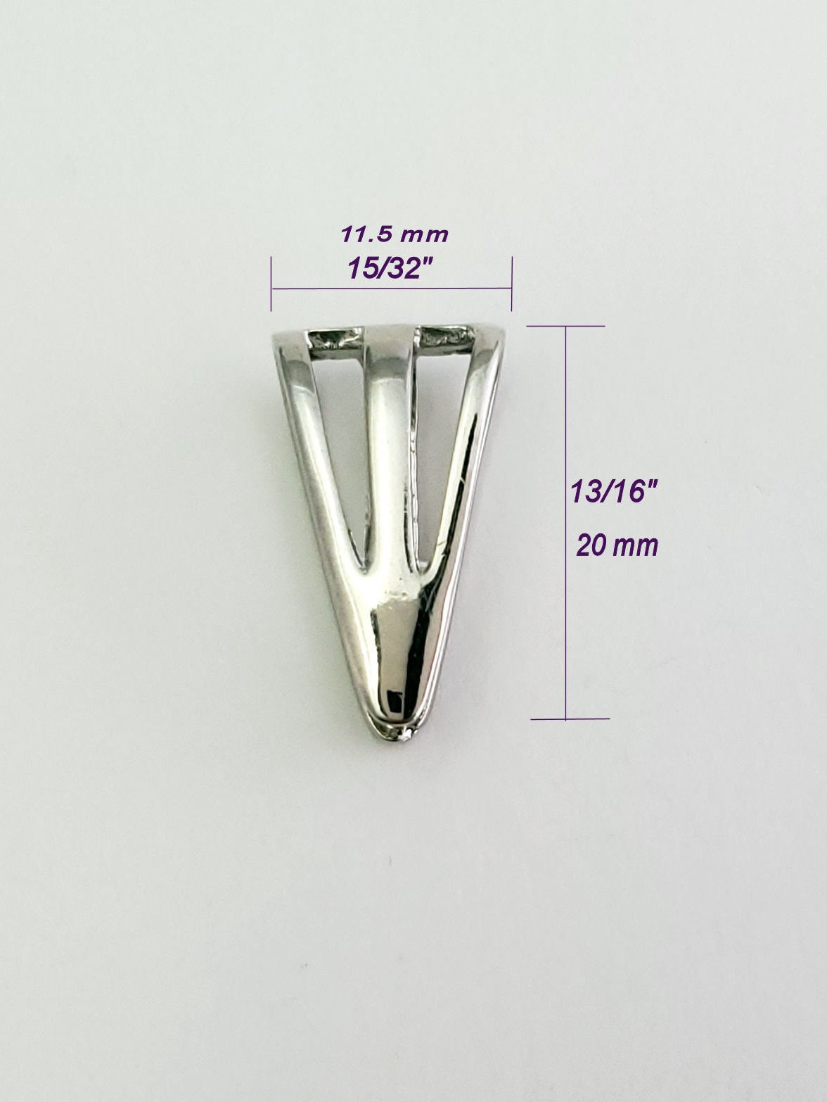 Pinch Bails Antique Silver Triangle Large qty 5/10 Ships | Etsy