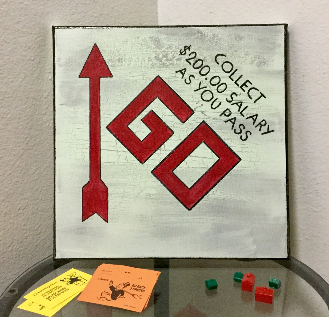 Pass Go Monopoly Space Painting Collect 200 Dollars Board Game Room ...