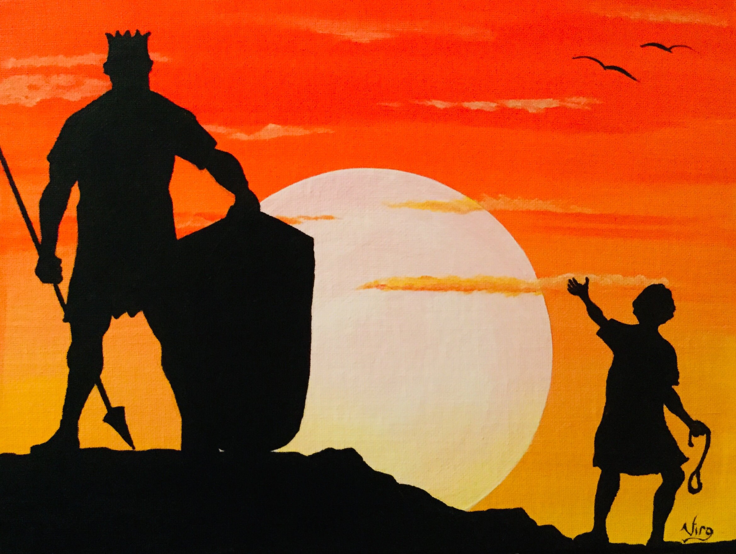 David And Goliath Wallpaper