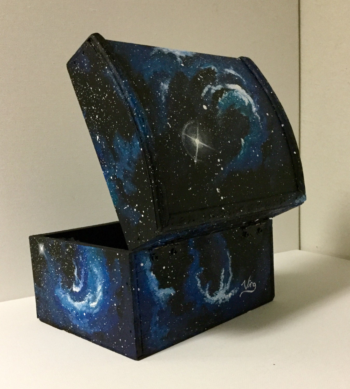 Galaxy Box Hand Painted Chest Outerspace Original Art Jewelry - Etsy
