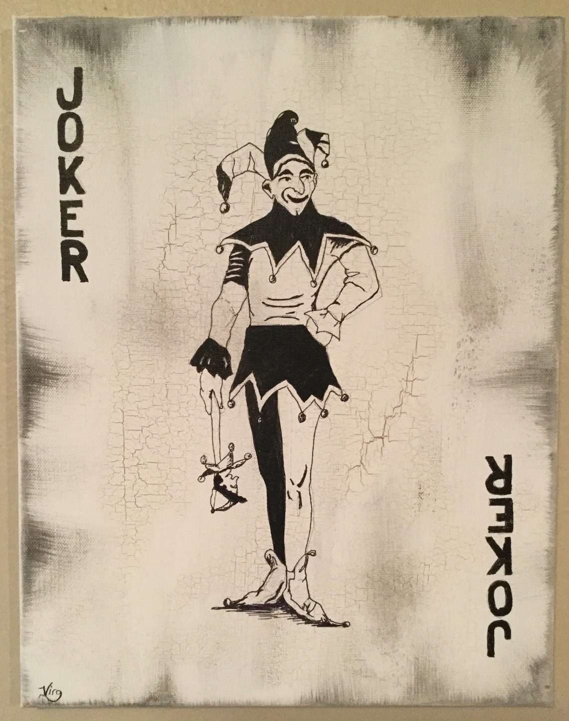 Joker Art Joker Card Playing Cards Art Original Man Cave Art - Etsy