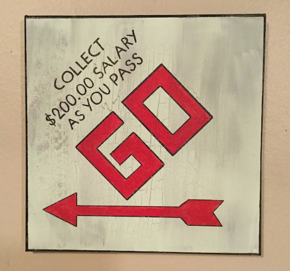 Pass Go Monopoly Space Painting Collect 200 Dollars Board Game - Etsy