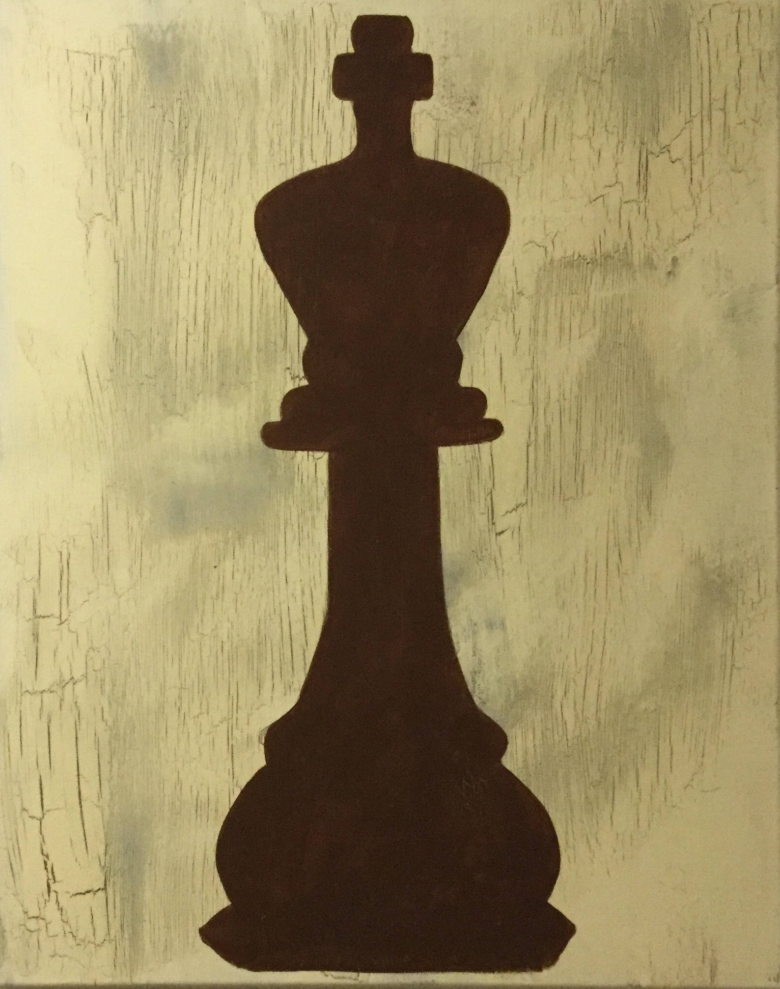 Chess Piece Art Cracked Brown / Cream King and Queen Chess | Etsy