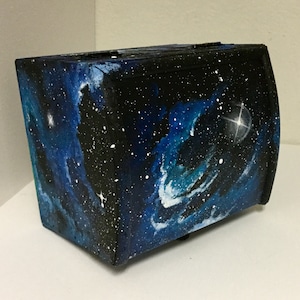Galaxy Box Hand Painted Chest Outerspace Original Art Jewelry Wooden ...