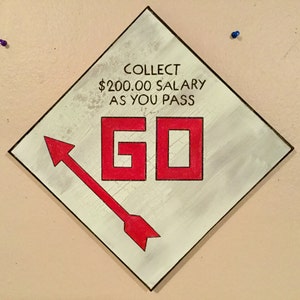 Pass Go Monopoly Space Painting Collect 200 Dollars Board Game Room ...