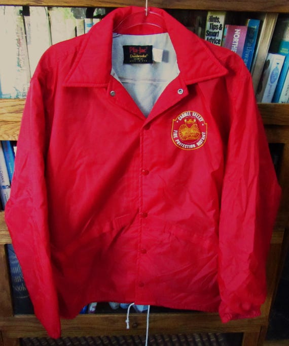 Vintage Red Nylon Snap Trucker Jacket Men's M 40 - 42… - Gem