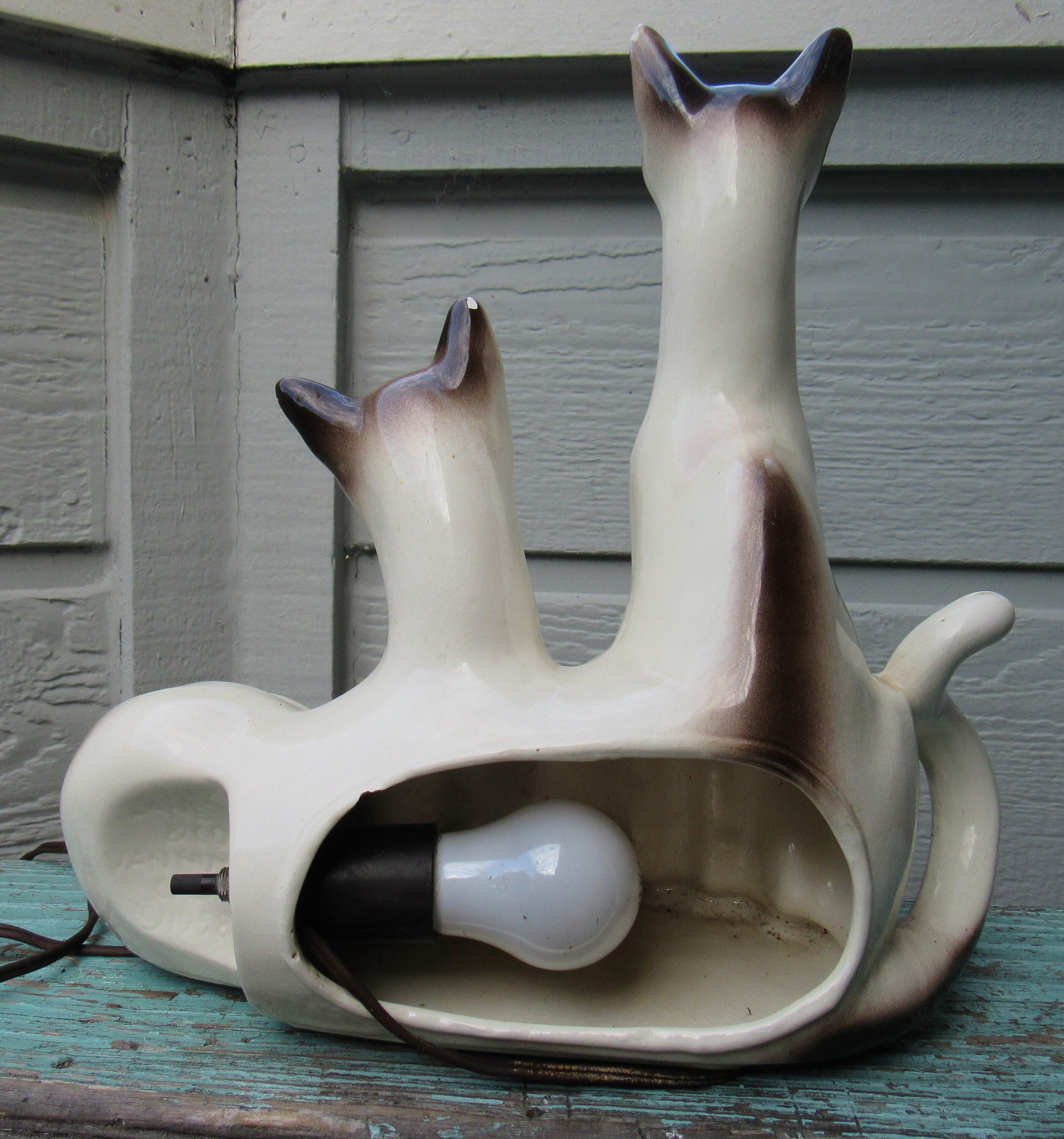 Vintage Siamese Cat Light 1958 Lane & Co Van Nuys, Calif TV Lamp ...