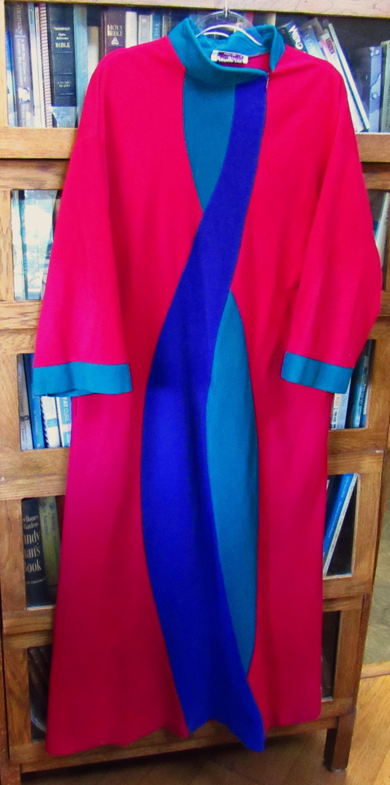 Vintage 1970s Vanity Fair Zip Front Long House Robe Made in USA Mod ...