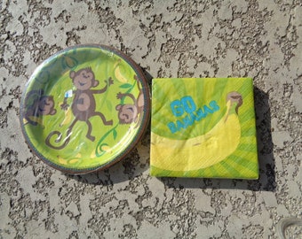 Monkey napkins | Etsy