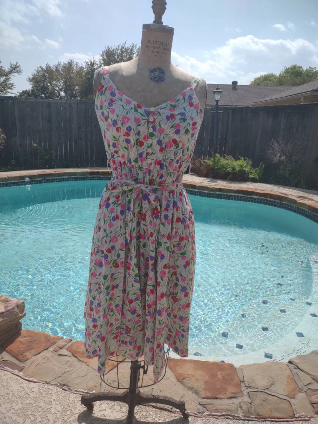 Vintage Lang Original Sun Dress , Vintage 80s 90s Super Country Cute ...