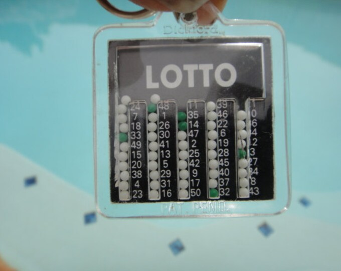 Vtg Texas Lottery Key Ring Game Pick Numbers for You Fun Collectible ...
