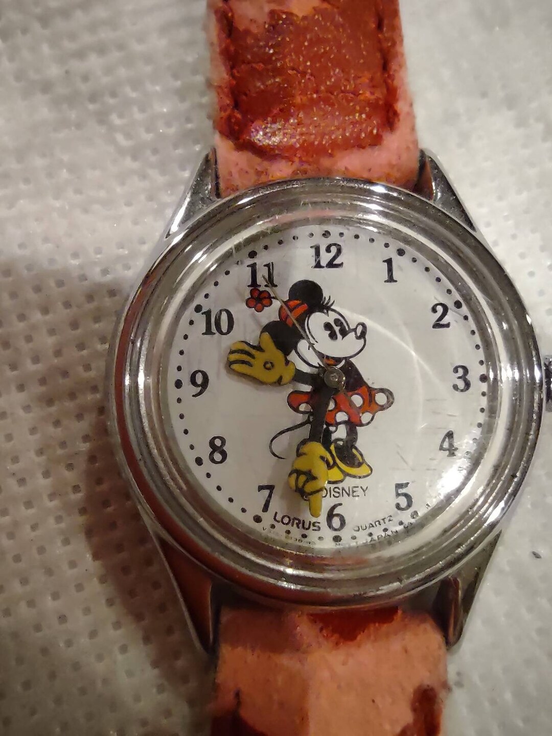 Vintage 80s Lorus Disney Mini Mouse Watch, Vintage Mickey Mouse Watch ...