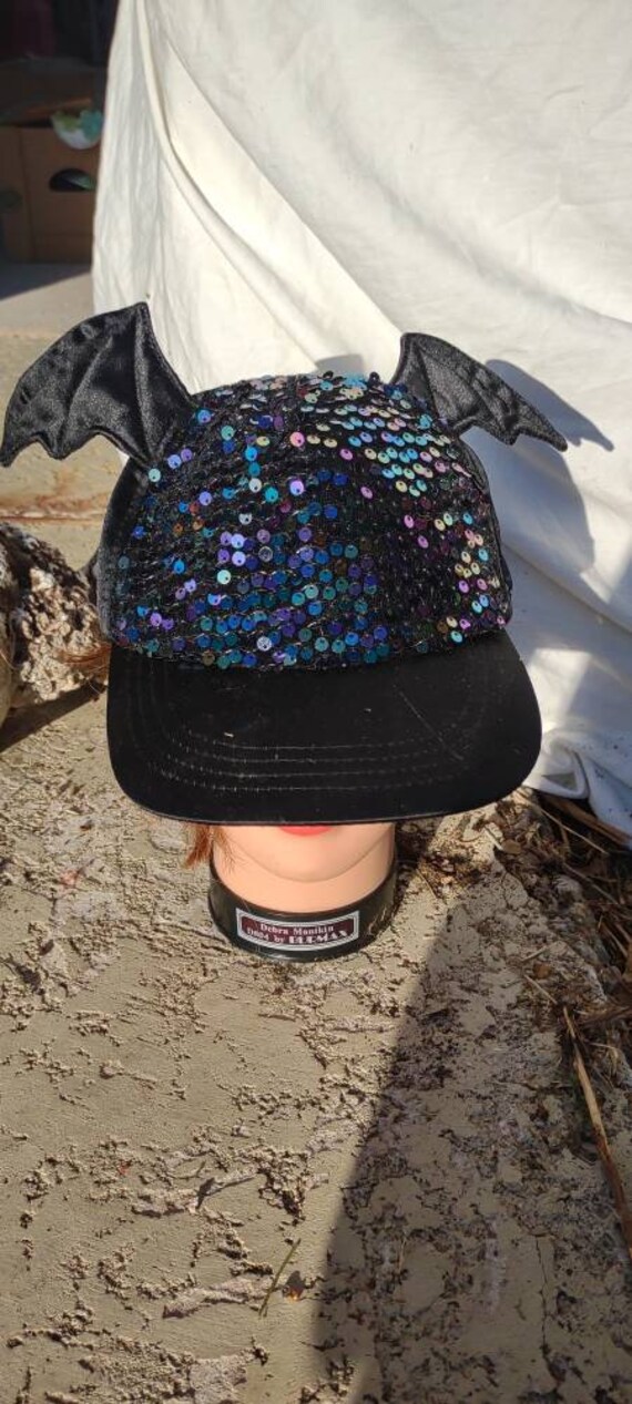 Halloween Bat sequin bat hat,costume, Halloween acces… - Gem