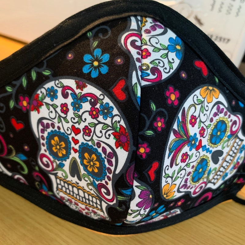 Sugar Skull Face Mask - Etsy