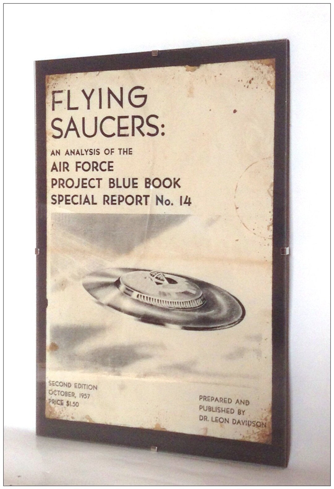 Project Blue Book Report 1957 Flying Saucers - Hand Aged Art Print A4 ...