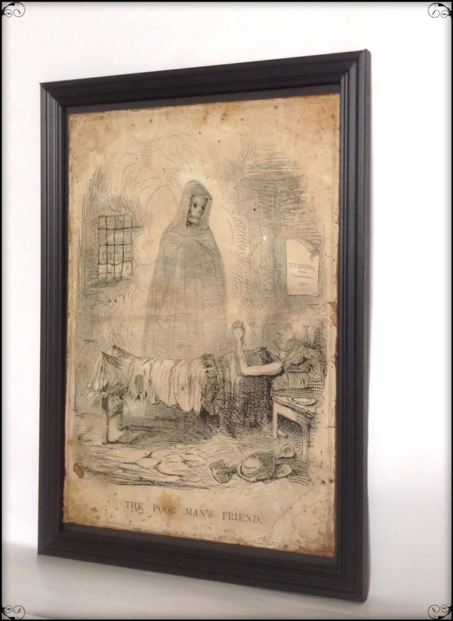 Death the Poor Man's Friend. Aged Reproduction Print A4 - Etsy