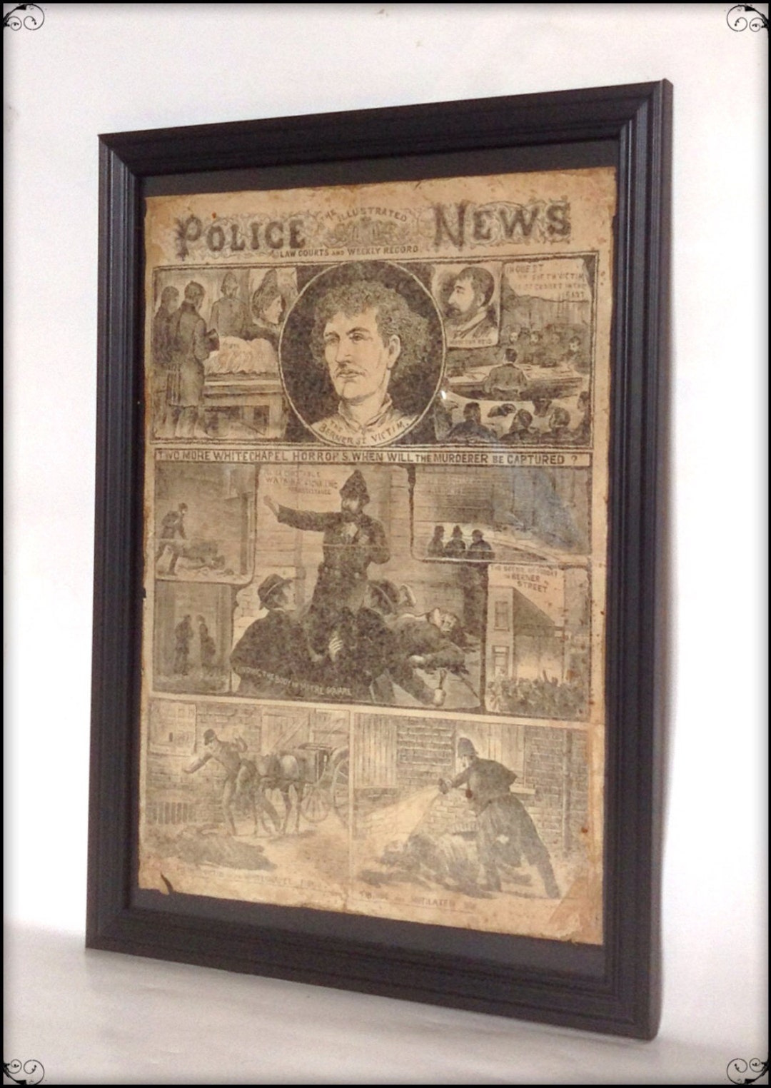 Aged Reproduction Victorian Police News Jack the Ripper Cover - Art ...