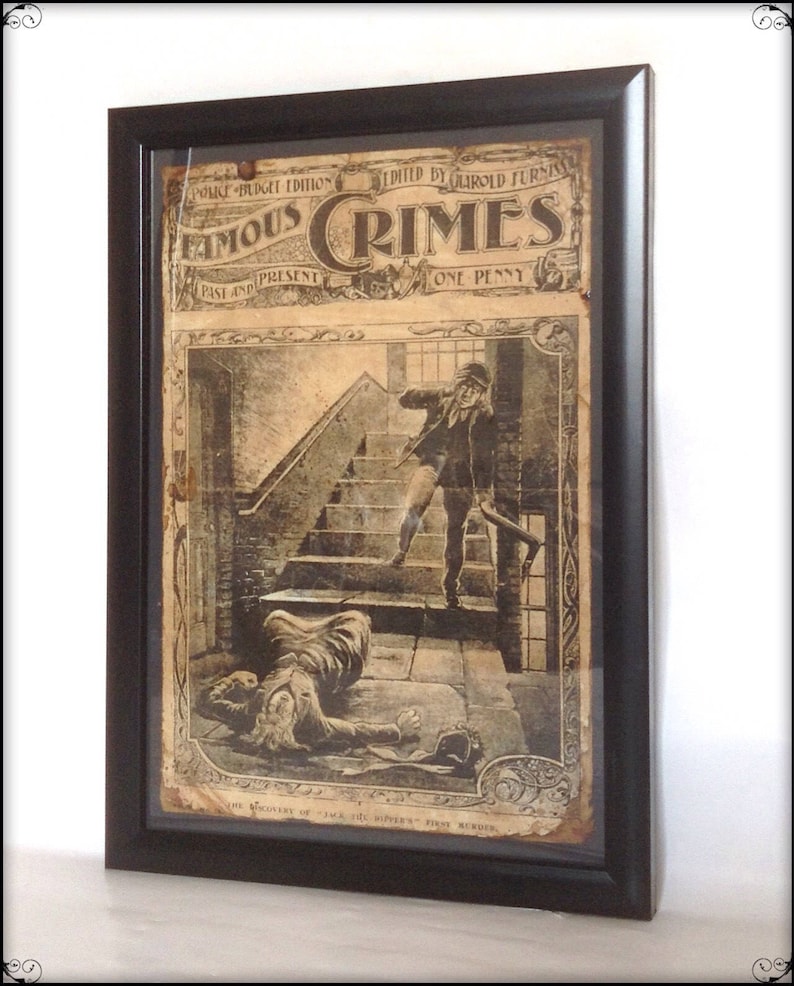 Aged Reproduction Famous Crimes Magazine Jack the Ripper Cover | Etsy UK