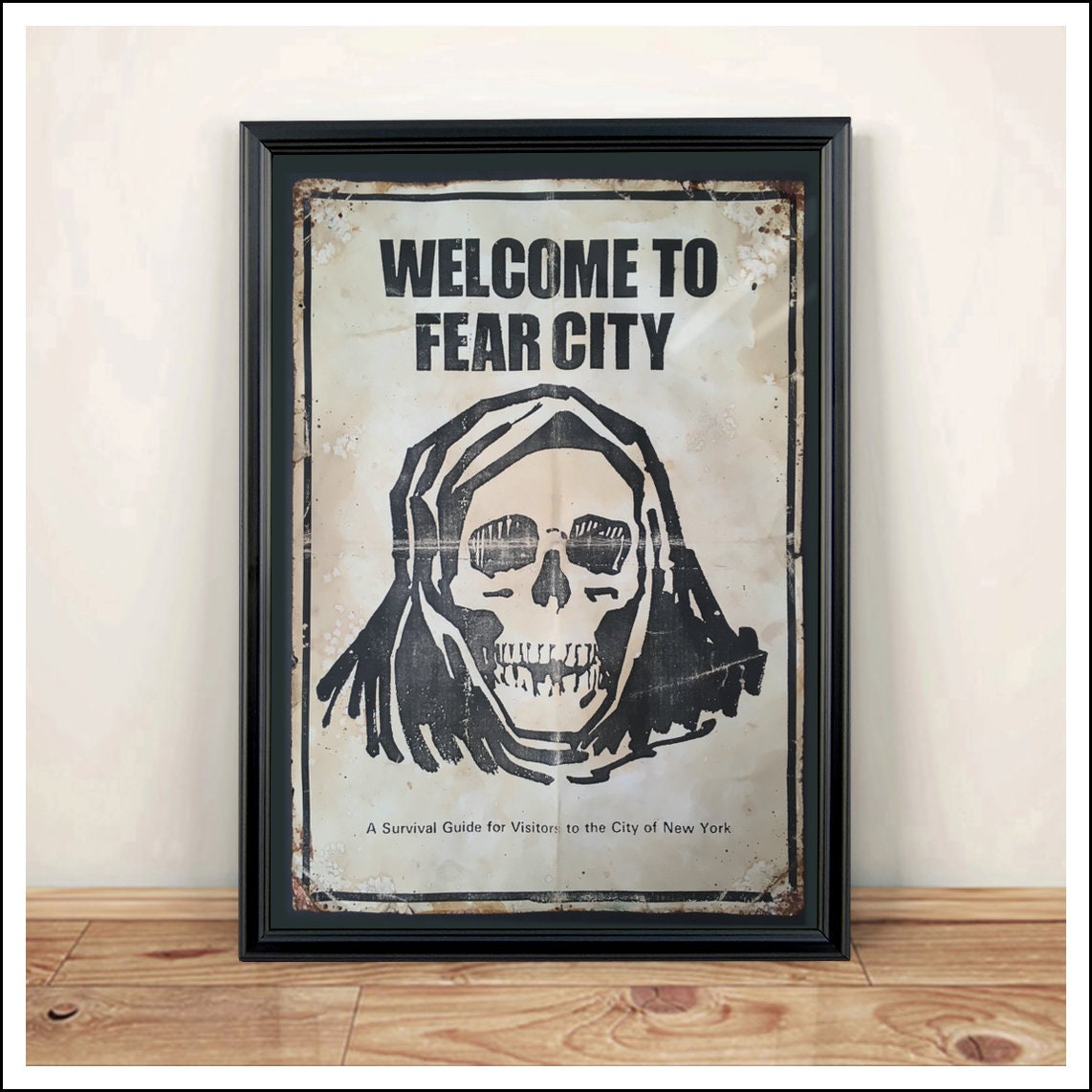 Aged Reproduction Welcome to Fear City Poster. Art Print - A4 Size. - Etsy