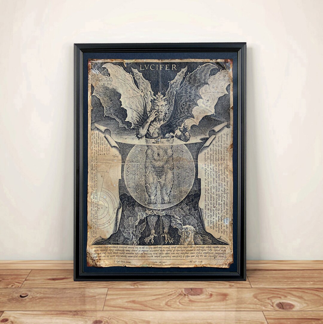 Aged Reproduction Lucifer Illustration. Art Print - A4 Size. - Etsy