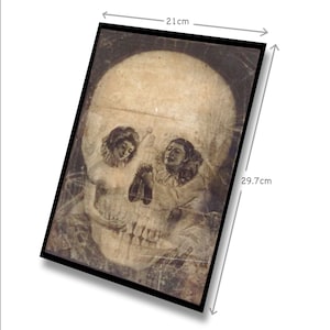 Victorian Skull Illusion Art Print A4 Size - Hand Aged. - Etsy