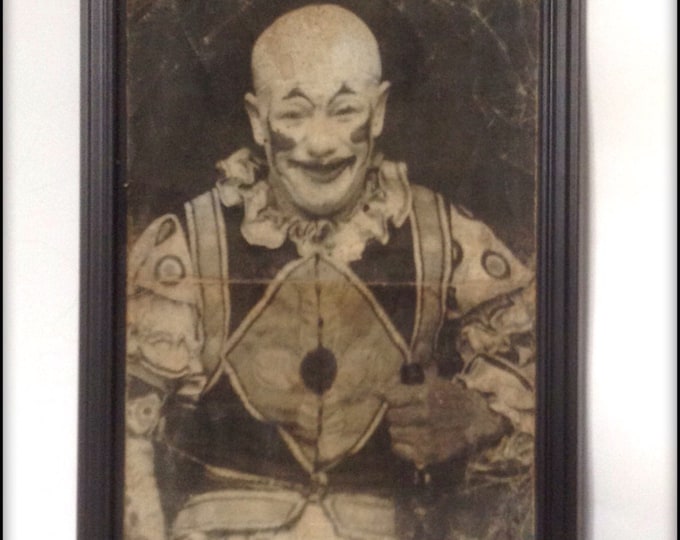 Hand Aged Reproduction Victorian Clown Art Print A4 Size. - Etsy