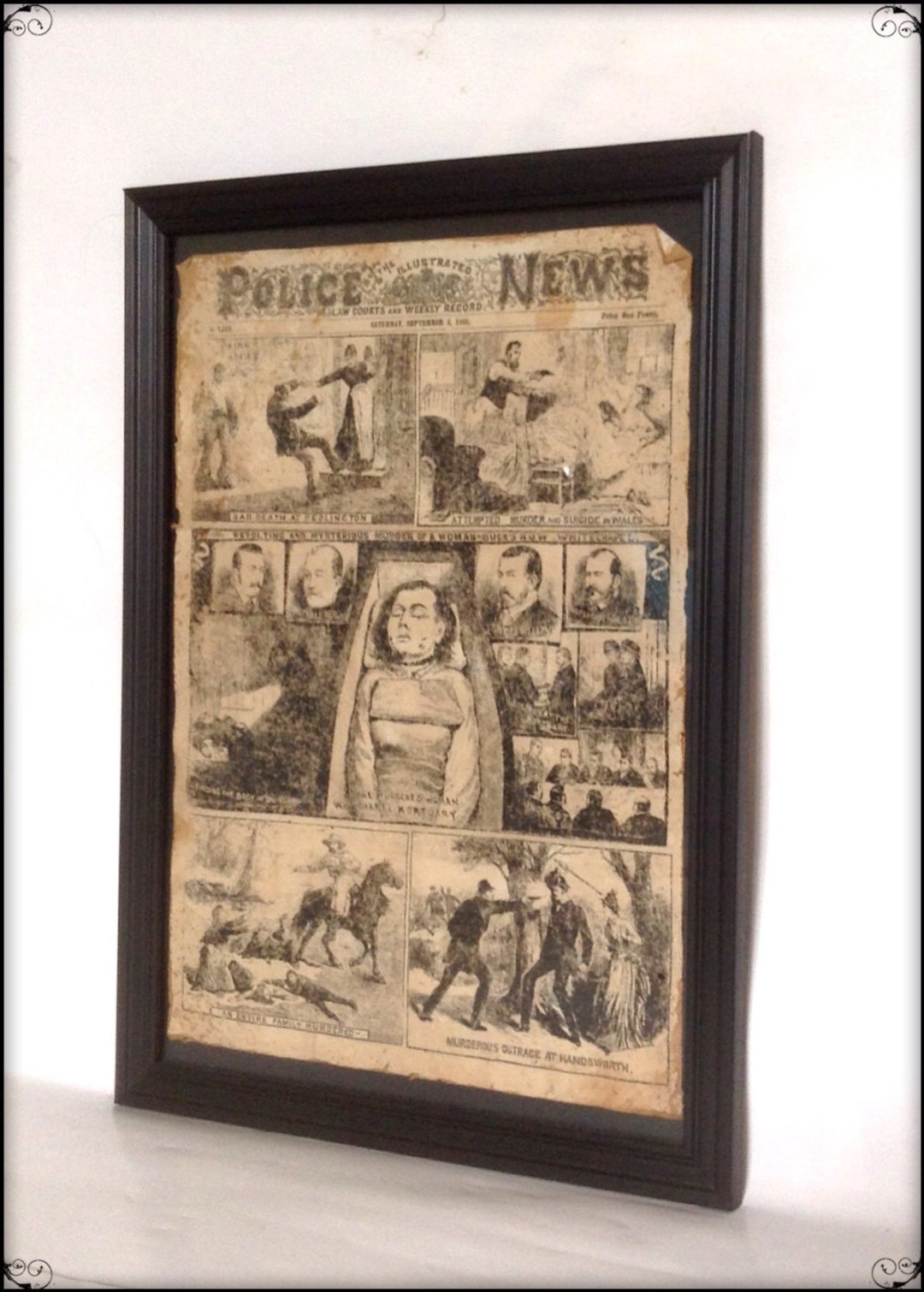 Hand Aged Jack the Ripper Vintage Art Print – True Crime Victorian Era ...