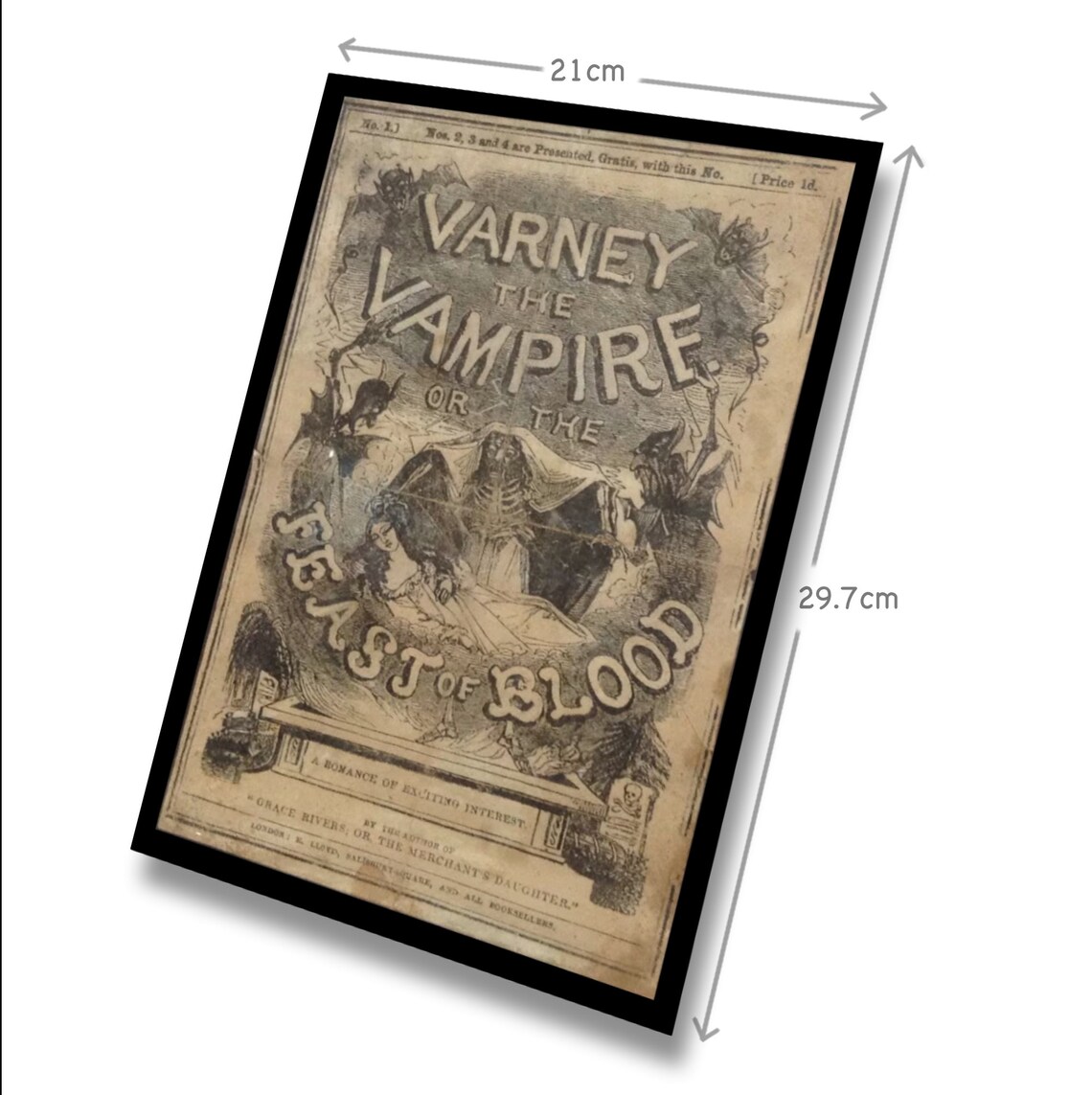 Penny Dreadful - Varney the Vampire Reproduction Cover Art Print A4 ...