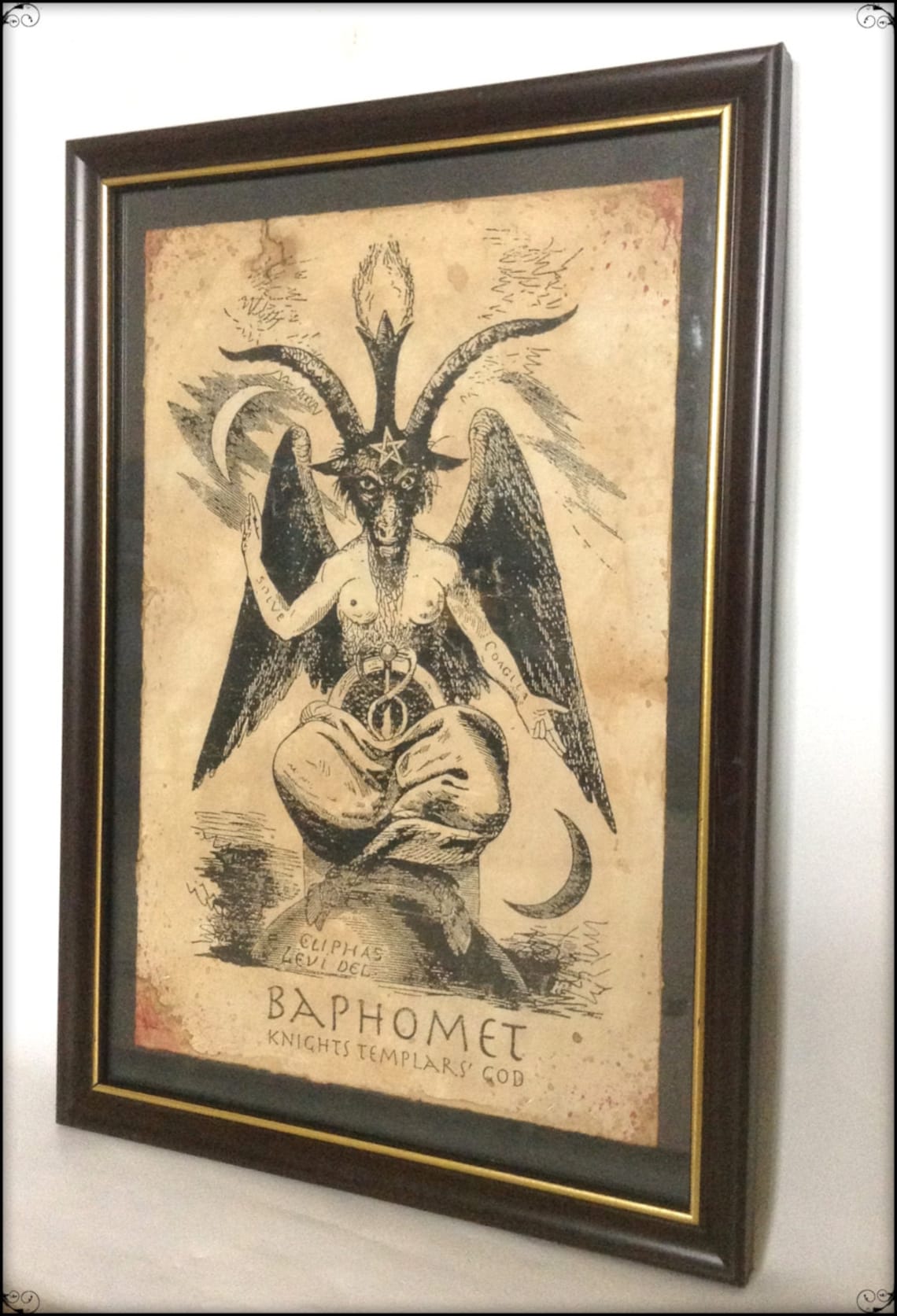 Baphomet Aged Reproduction Print A4 Size - Etsy