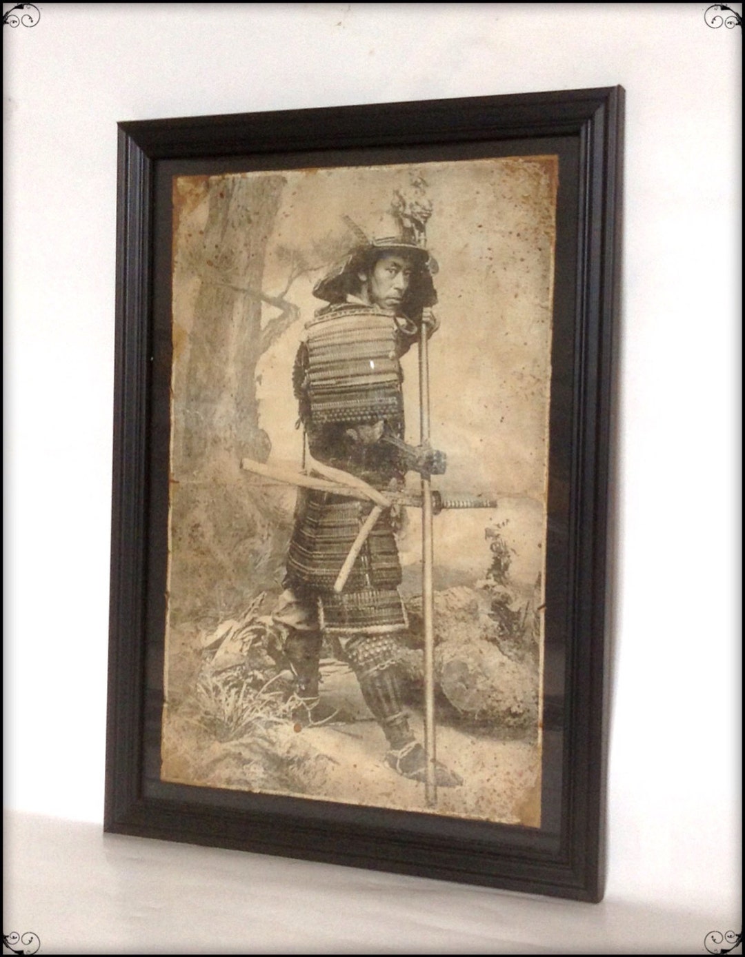 Hand Aged Reproduction Print of a Samurai Warrior - A4 Size. - Etsy
