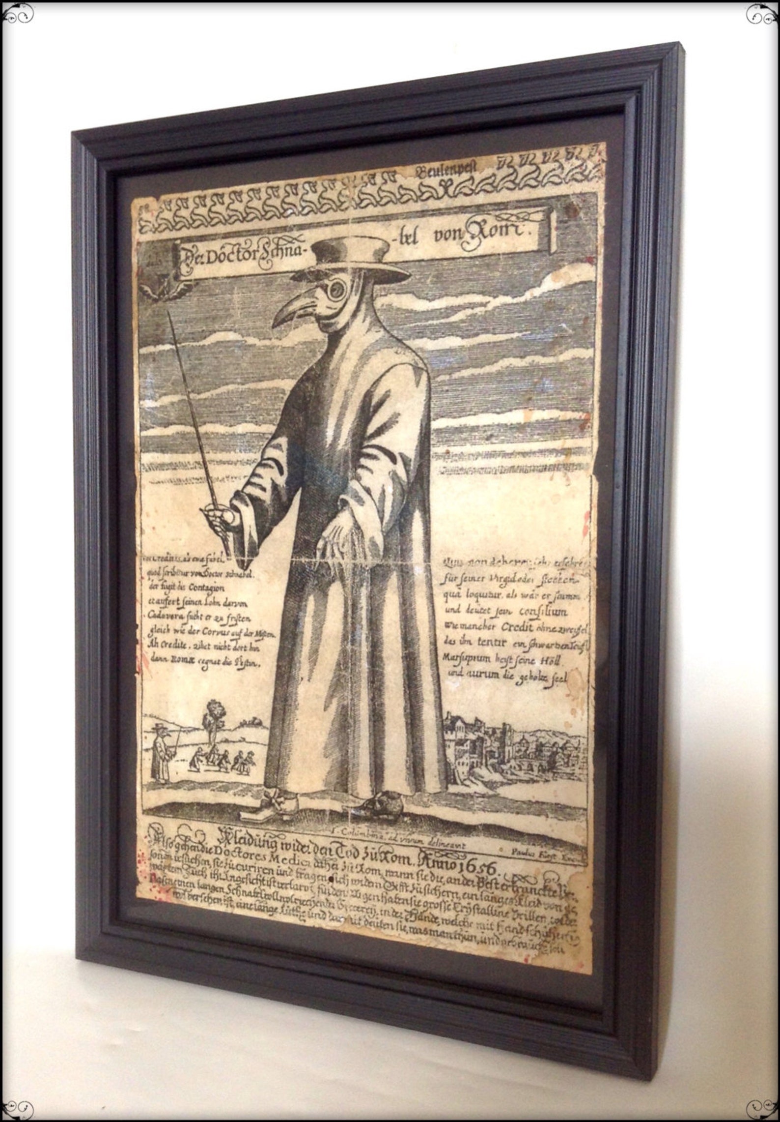 Plague Doctor 1 Aged Reproduction Print A4 Size. | Etsy