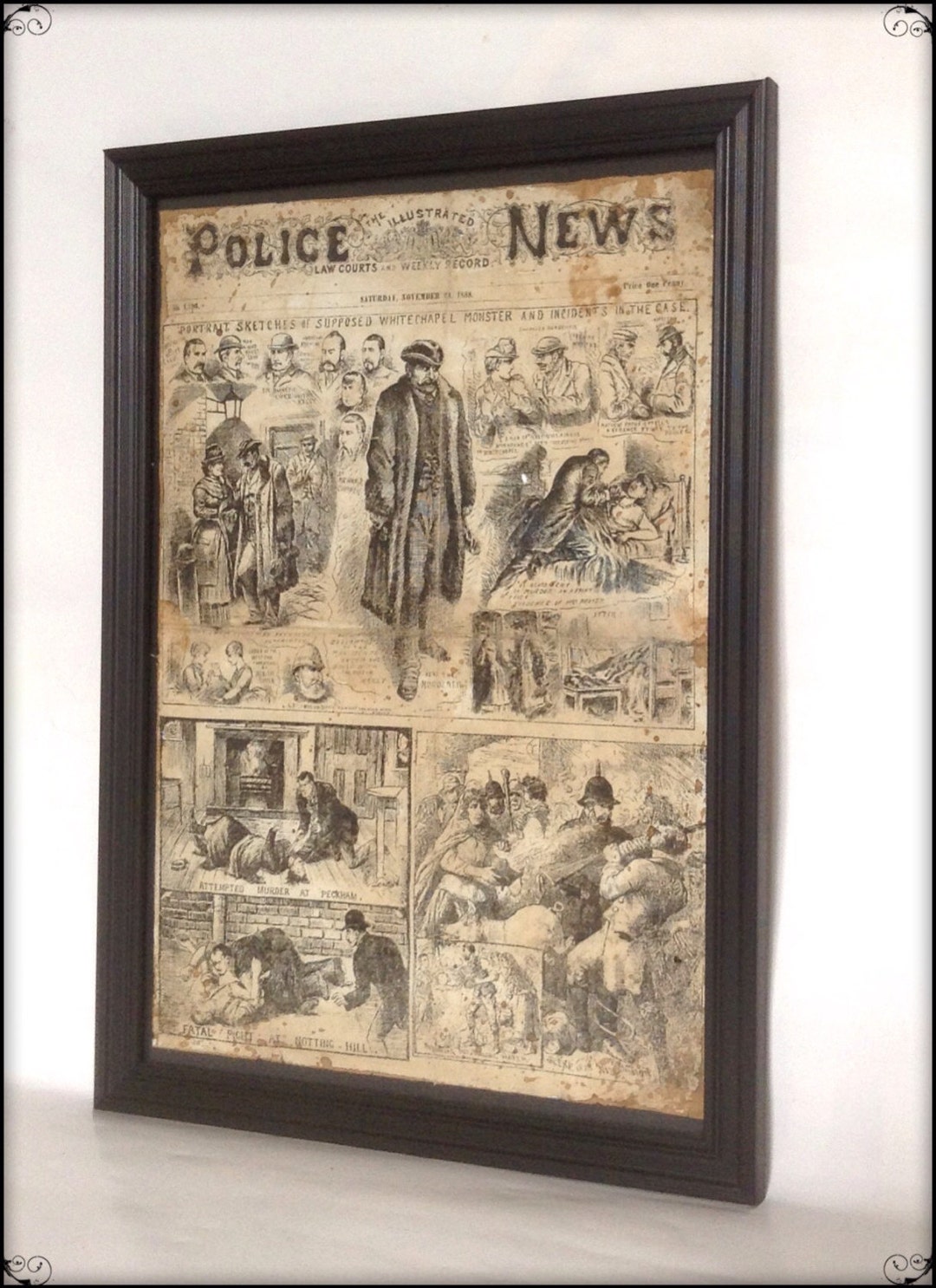 Art Print Victorian Police News Jack the Ripper Cover Nov 24th 1888 ...
