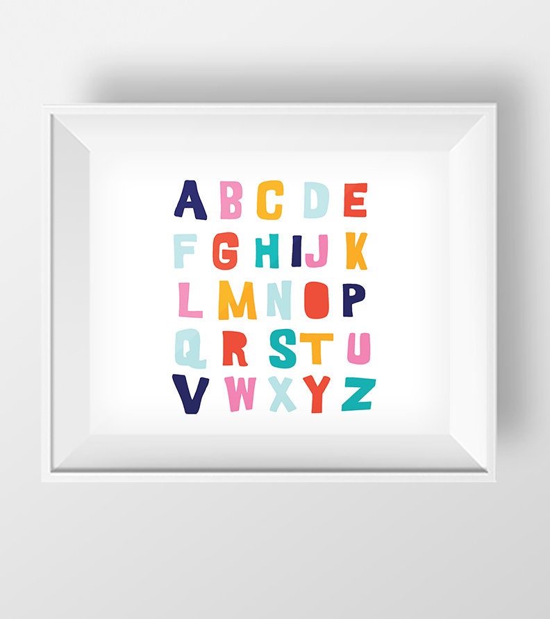 Alphabet Print Landscape Version Printable Kids Gift - Etsy Australia