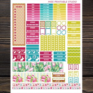 April Stickers Printable Planner Stickershappy Easter for Use | Etsy