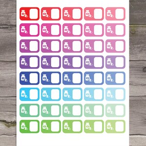 Medicine Reminder Stickers Planner Stickers, Erin Condren, Happy ...