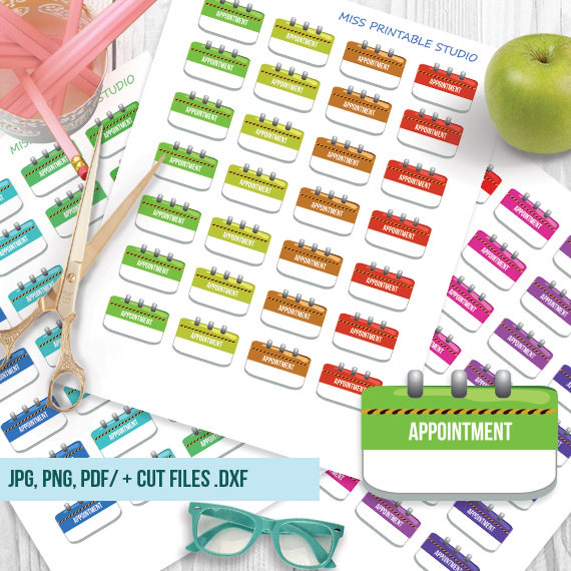 Appointment Printable Planner Stickers appointment Functional | Etsy